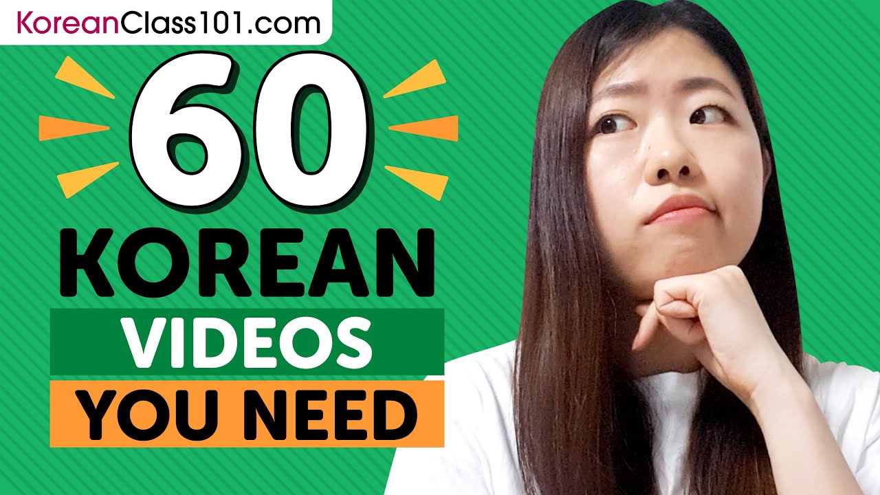 Learn Korean: 60 Beginner Korean Videos You Must Watch - YouTube