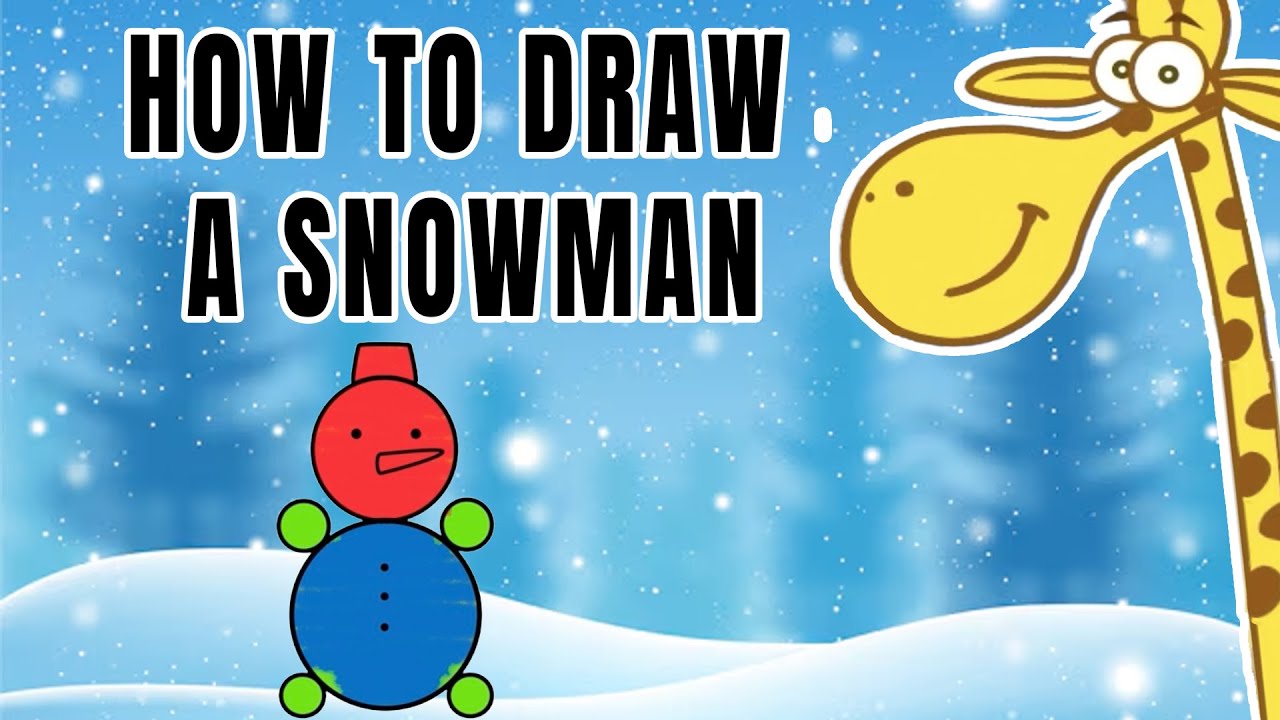 HOW TO DRAW A SNOWMAN WITH THE NUMBER 8 (EASY) | JOZE GIRAFFE ...