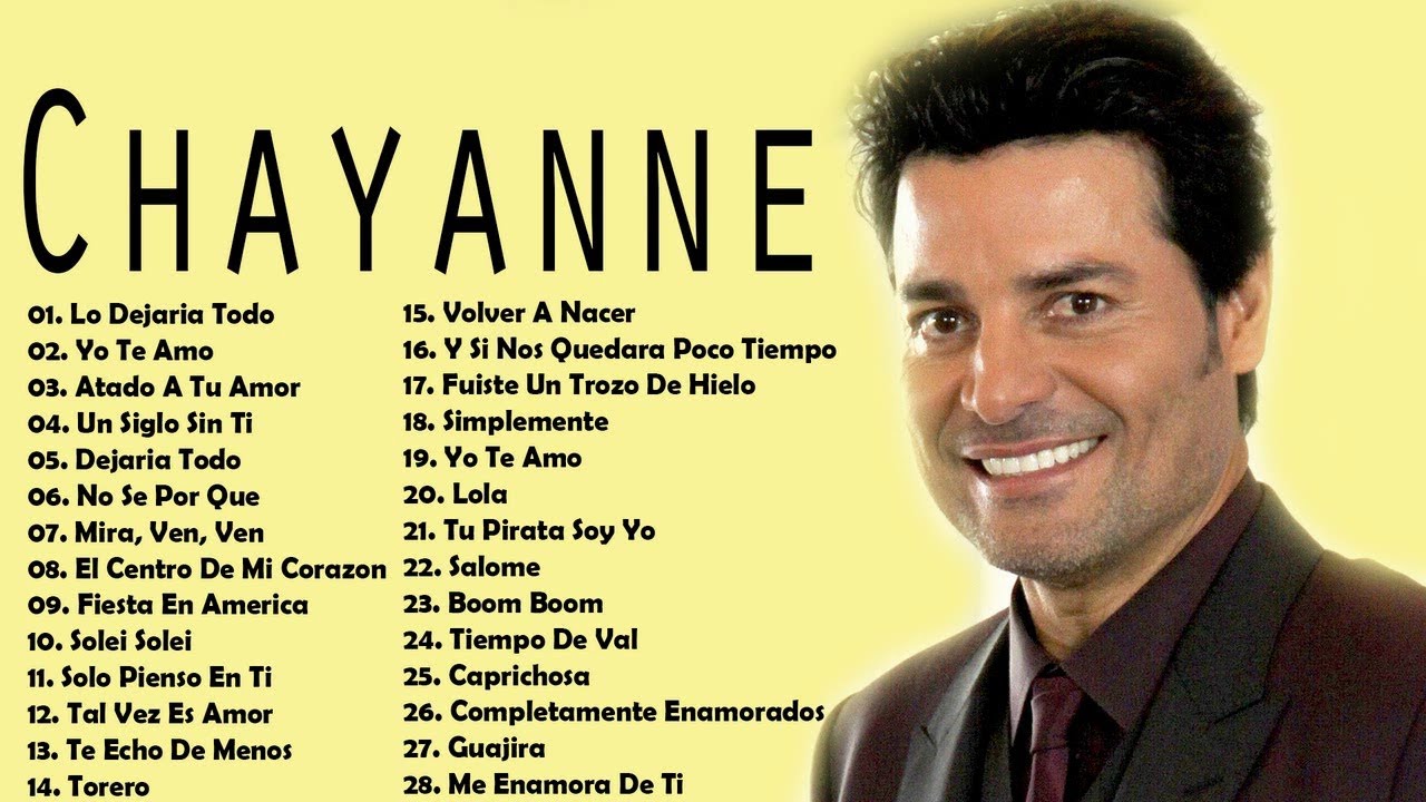 CHAYANNE ÉXITOS SUS MEJORES ROMANTICÁS MÚSICA -CHAYANNE 35 BALADAS ...