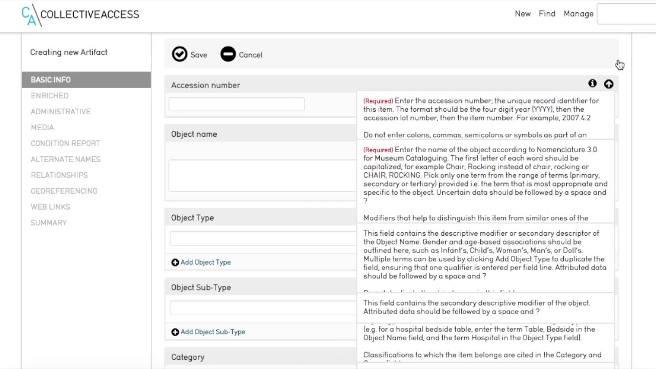 CollectiveAccess Tutorial: Using the Help Text - YouTube