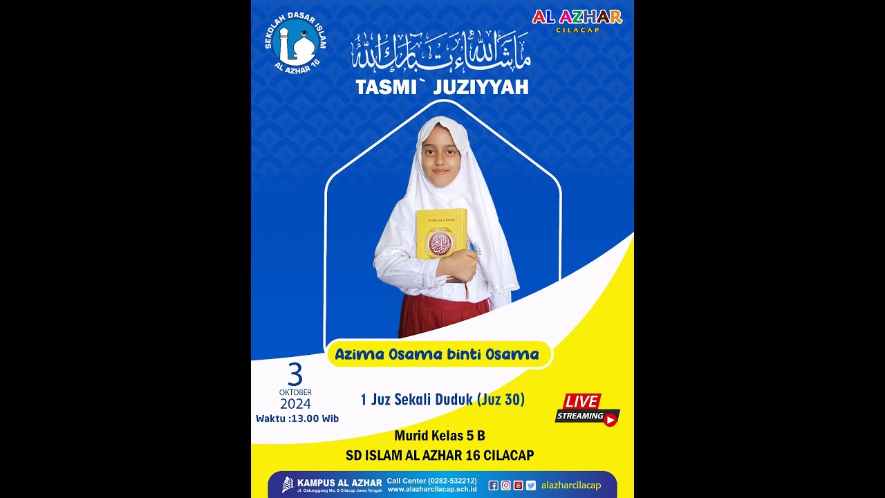 Tasmi Juziyyah SD Islam Al Azhar 16 Cilacap - YouTube