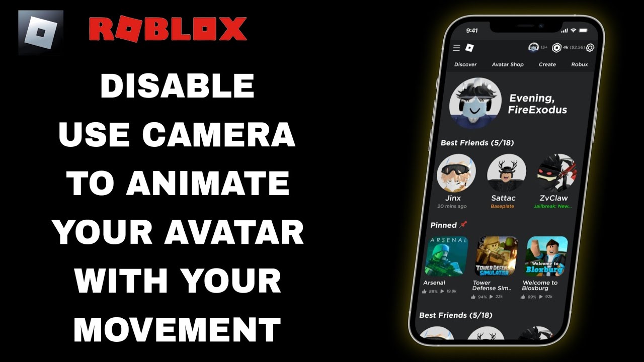 How To Disable Use Camera To Animate Your Avatar With Your Movement On ...