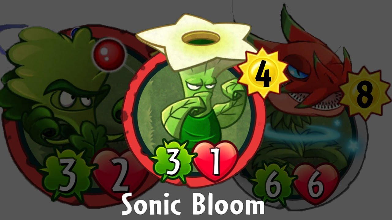 Plants vs Zombies Heroes - Event Card - Sonic Bloom with Night Cap ...