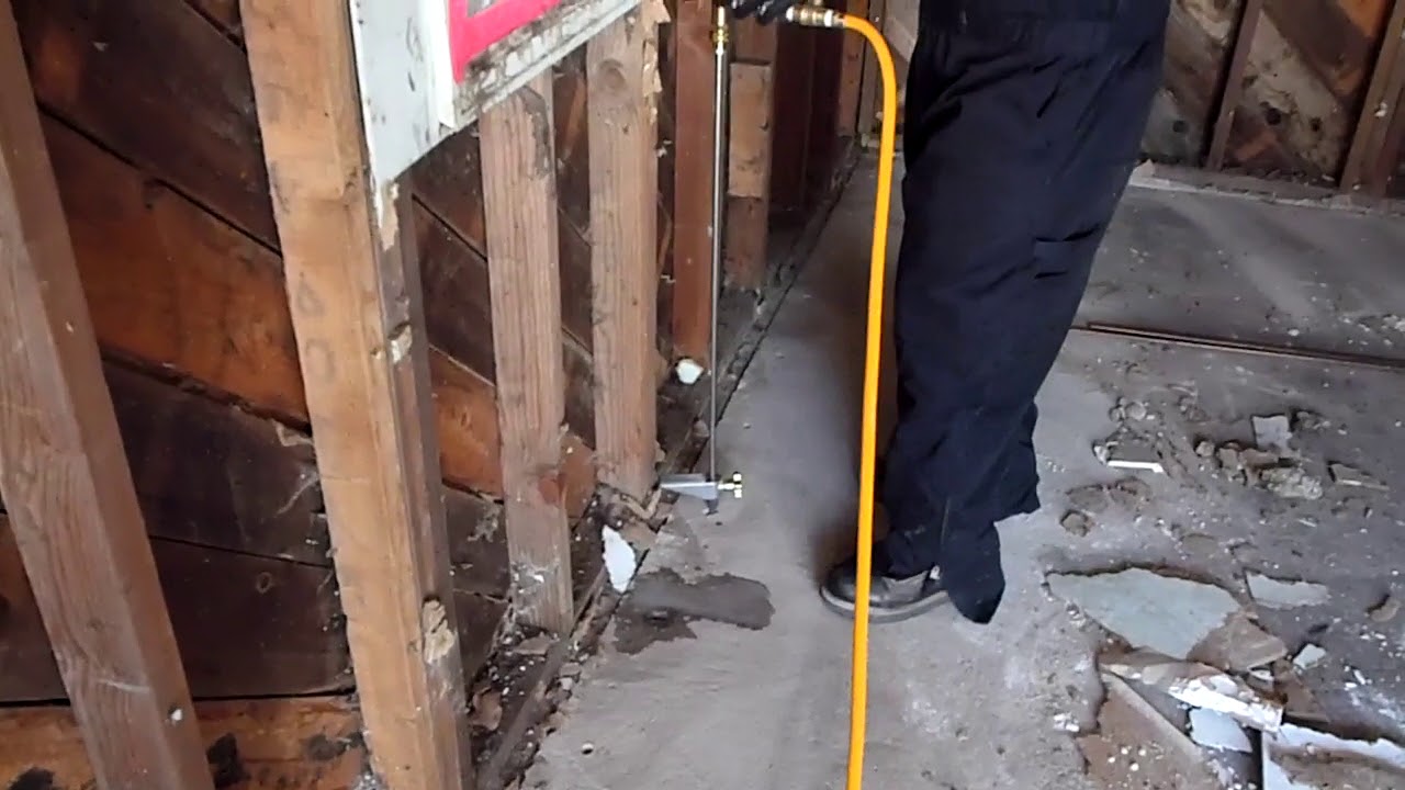 Termite control, primary termiticide rod injection - YouTube
