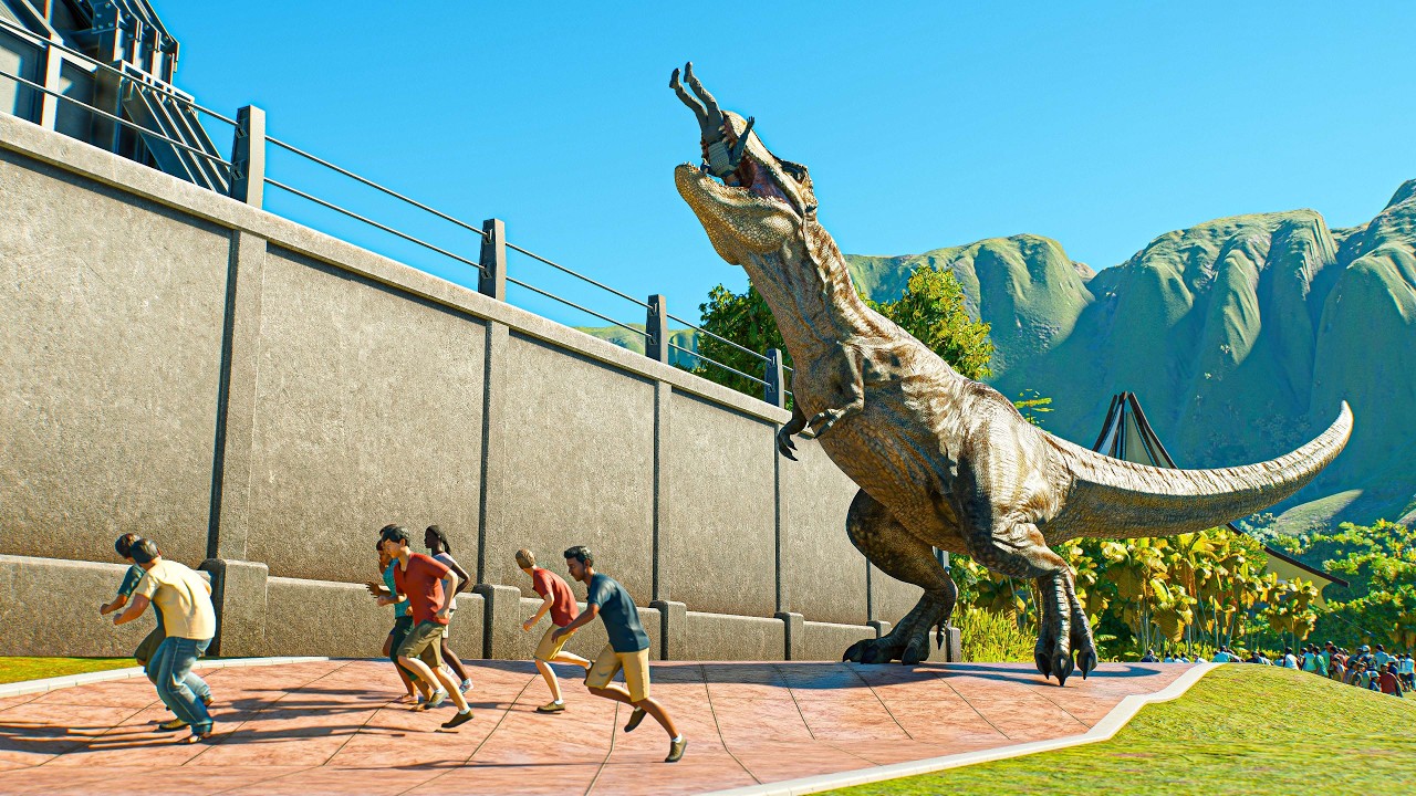 SCORPIOS REX v T-REX v INDOMINUS REX v INDORAPTOR Battle and Escape ...