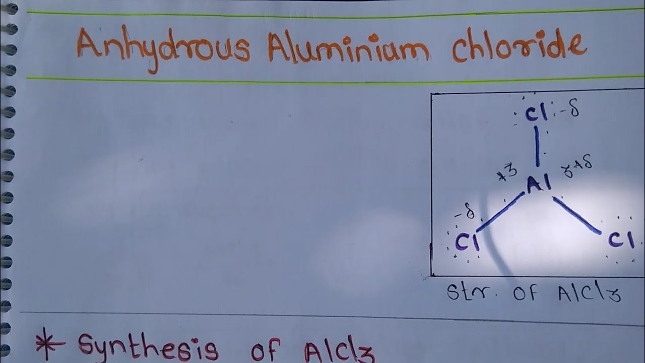 Anhydrous AlCl3 | Applications | Reactions | Synthesis - YouTube