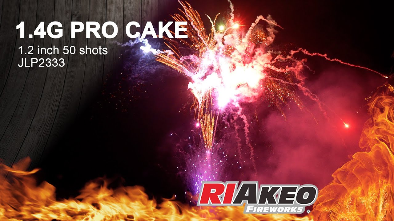 USA 1.4G PRO CAKE 1.2 inch 50 shots JLP2333 | RIAKEO FIREWORKS - YouTube