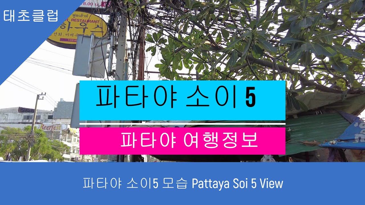 파타야 소이5 쏘이 하 모습 Pattaya Soi 5View - YouTube
