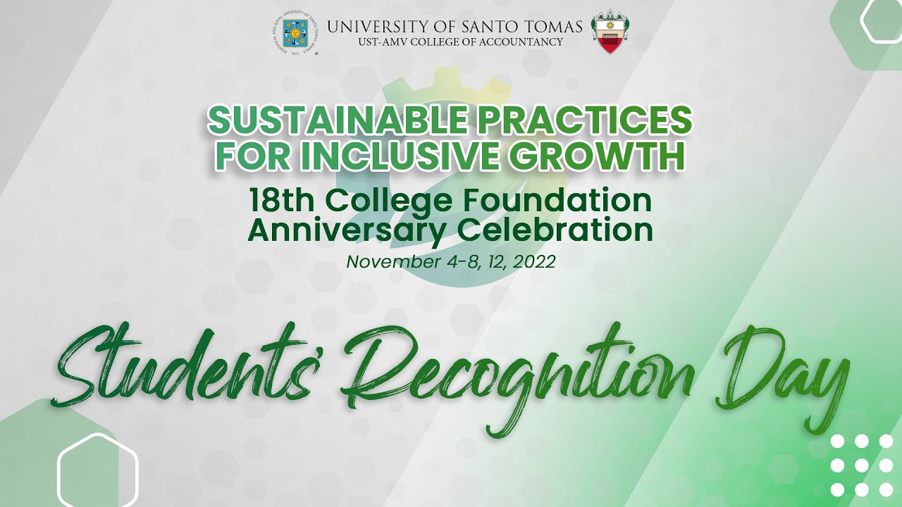 UST-AMV College of Accountancy Students' Recognition Day 2022 - YouTube