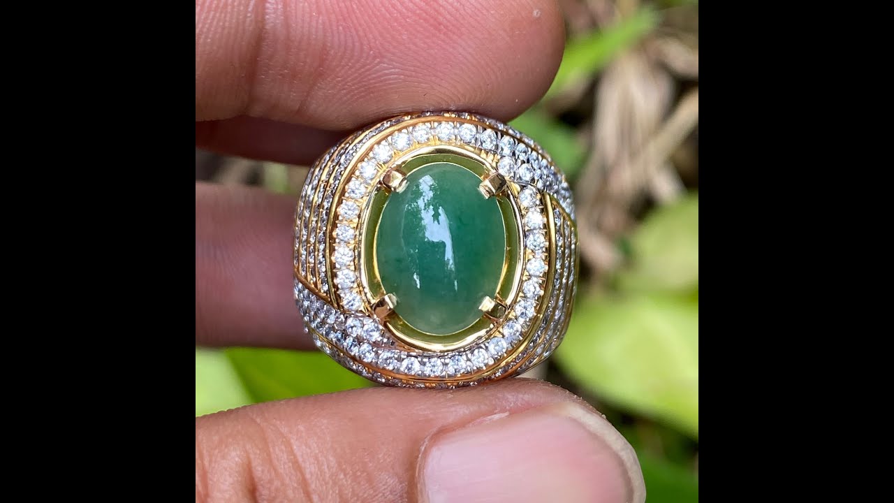 Natural 2.99ct Jadeite Jade Giok Burma Type A Ring Perak HQ - YouTube