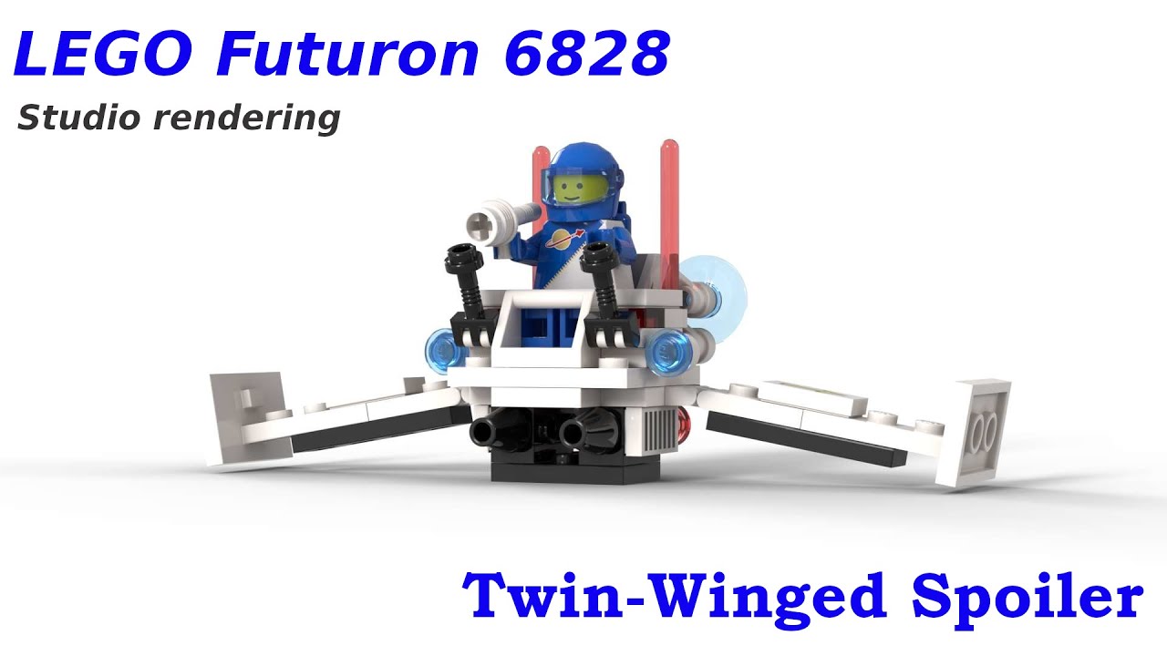 LEGO® Futuron 6828 Twin-Winged Spoiler #bricklinkstudio rendering - YouTube