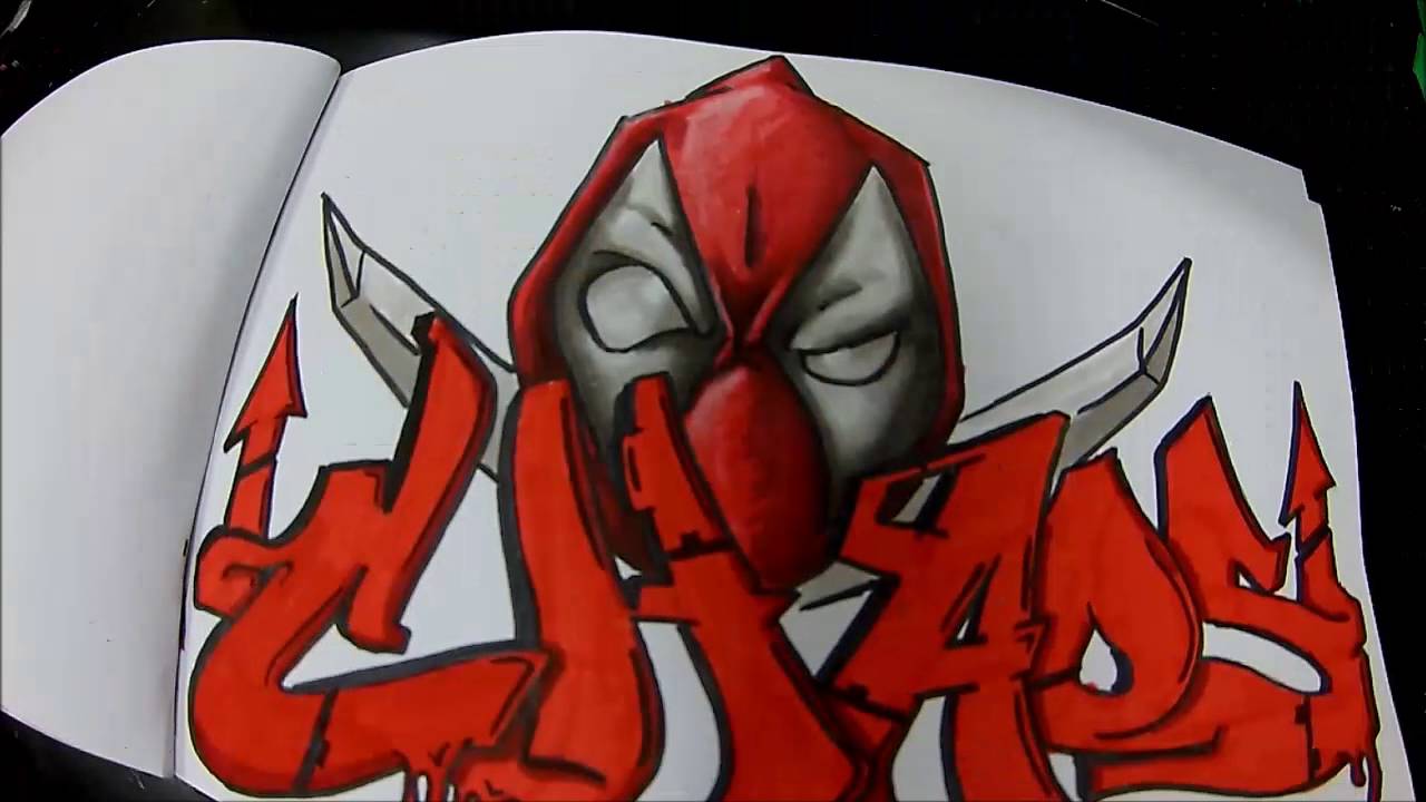 Graffiti Blackbook Sketch CHAOS With Deadpool - YouTube
