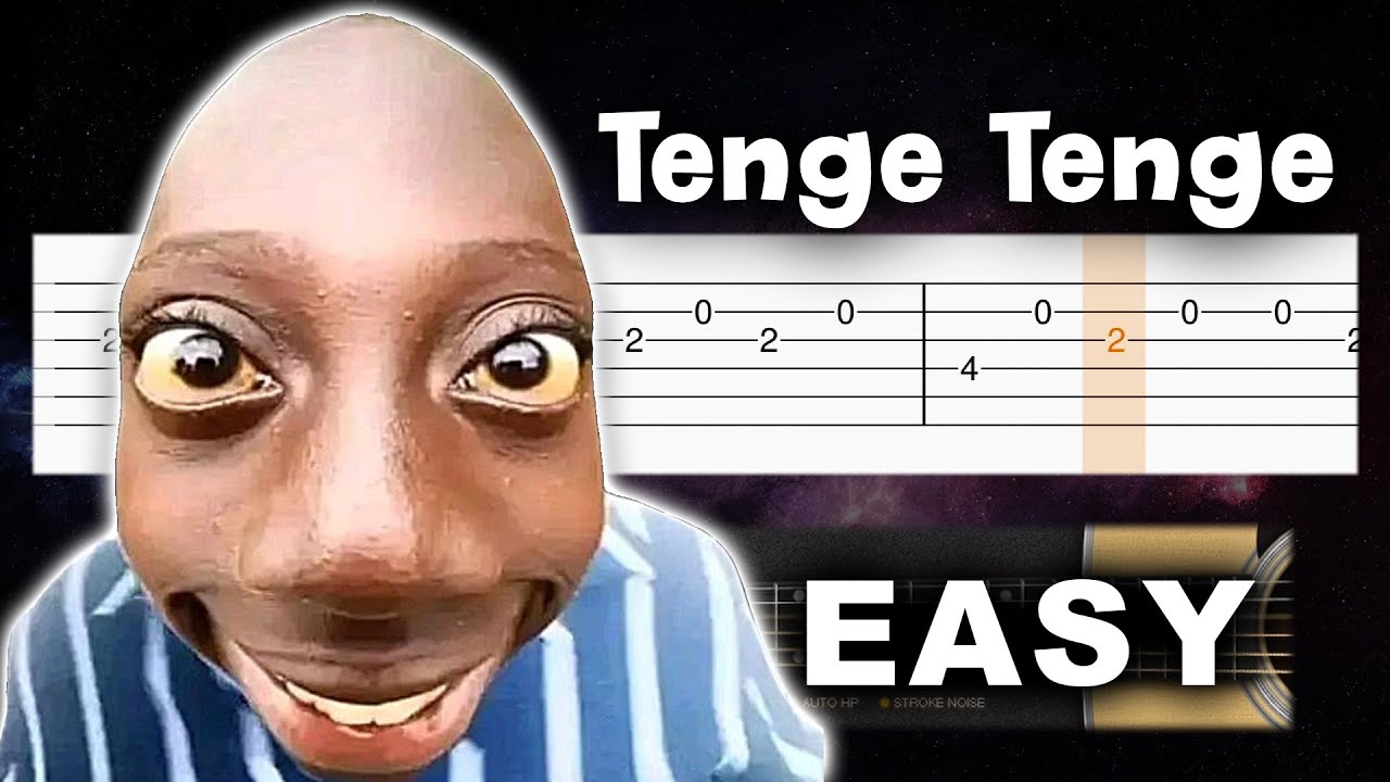 TENGE TENGE Meme song - EASY Guitar tutorial (TAB) - YouTube