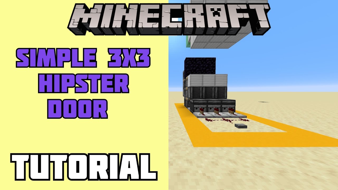 Minecraft Java edition: Simple 3x3 Hipster Door Tutorial - YouTube