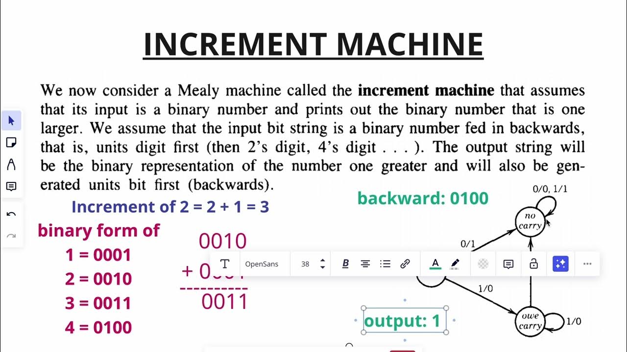 Applications of Mealy Machine | complement machine | Increment machine | exercise problem - YouTube