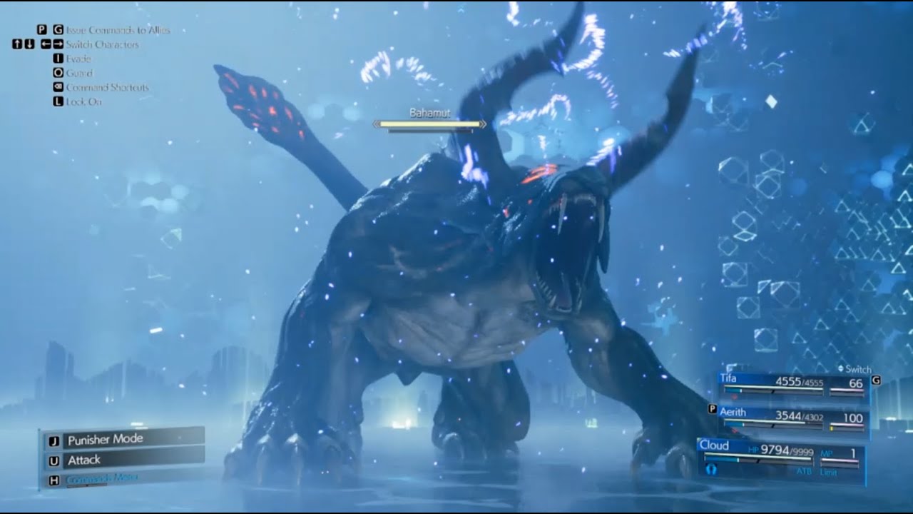 Final Fantasy VII Remake play as Behemoth VS Whisper Bahamut - YouTube
