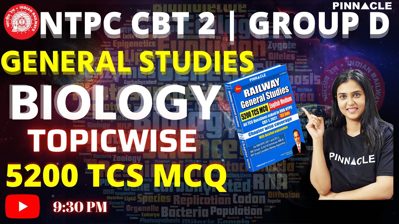 RRB NTPC |BIOLOGY 101-150| TCS PREVIOUS YEARS | CHAPTERWISE | PINNACLE ...