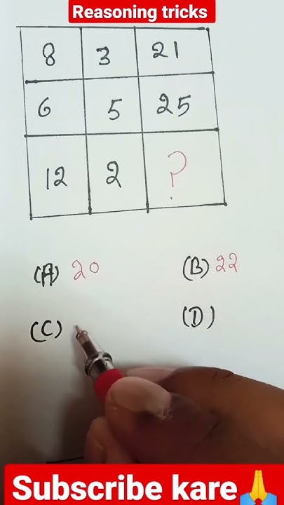 Missing numbers, reasoning tricks #sorts - YouTube