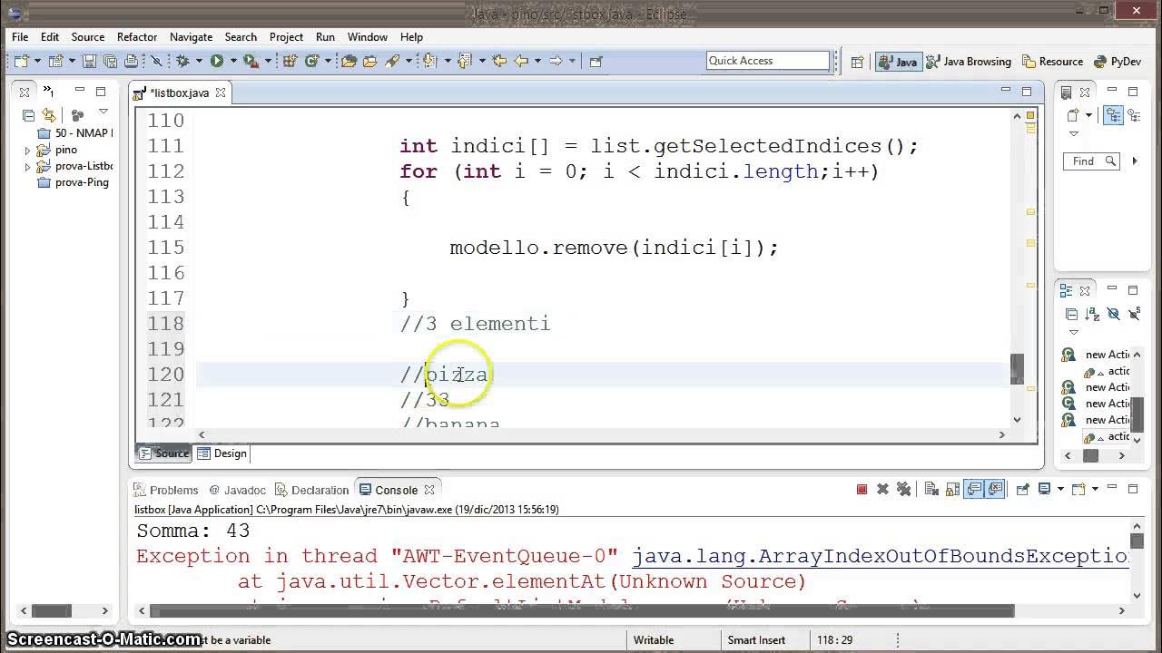 Tutorial 36 - Listbox (3 di 3) (Java) - YouTube