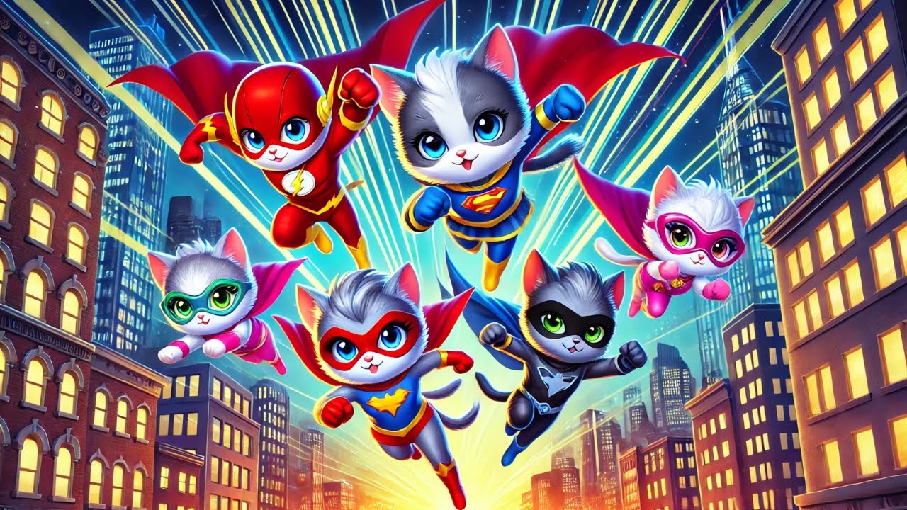 Super Kitty Heroes 🐱🦸‍♂️ | Fun Superhero Song for Kids - YouTube