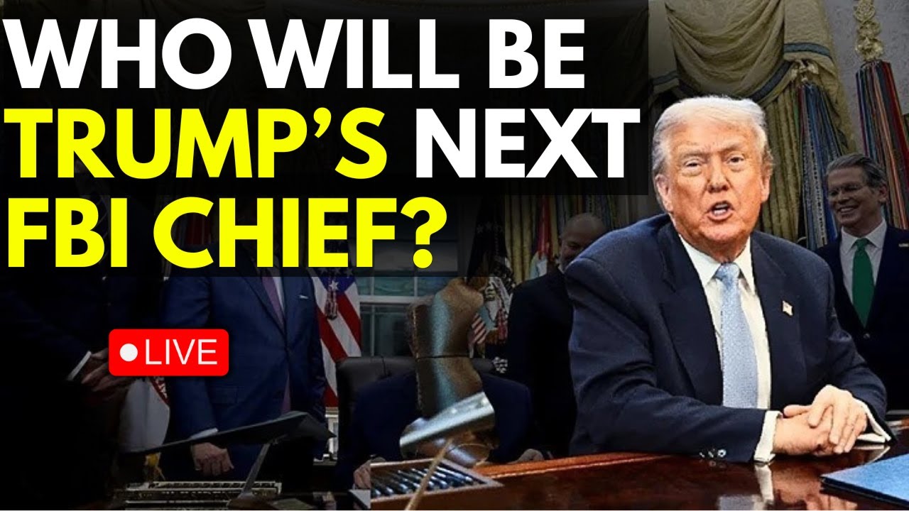 Donald Trump LIVE: Trump's Big Announcement On FBI Chair | Trump Latest ...
