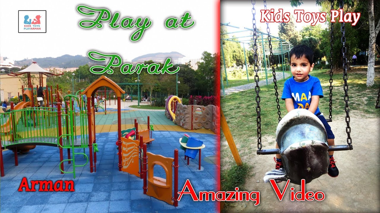 Fun Playground for Kids - Awesome Park With Sliding Hills! | Slide and ...