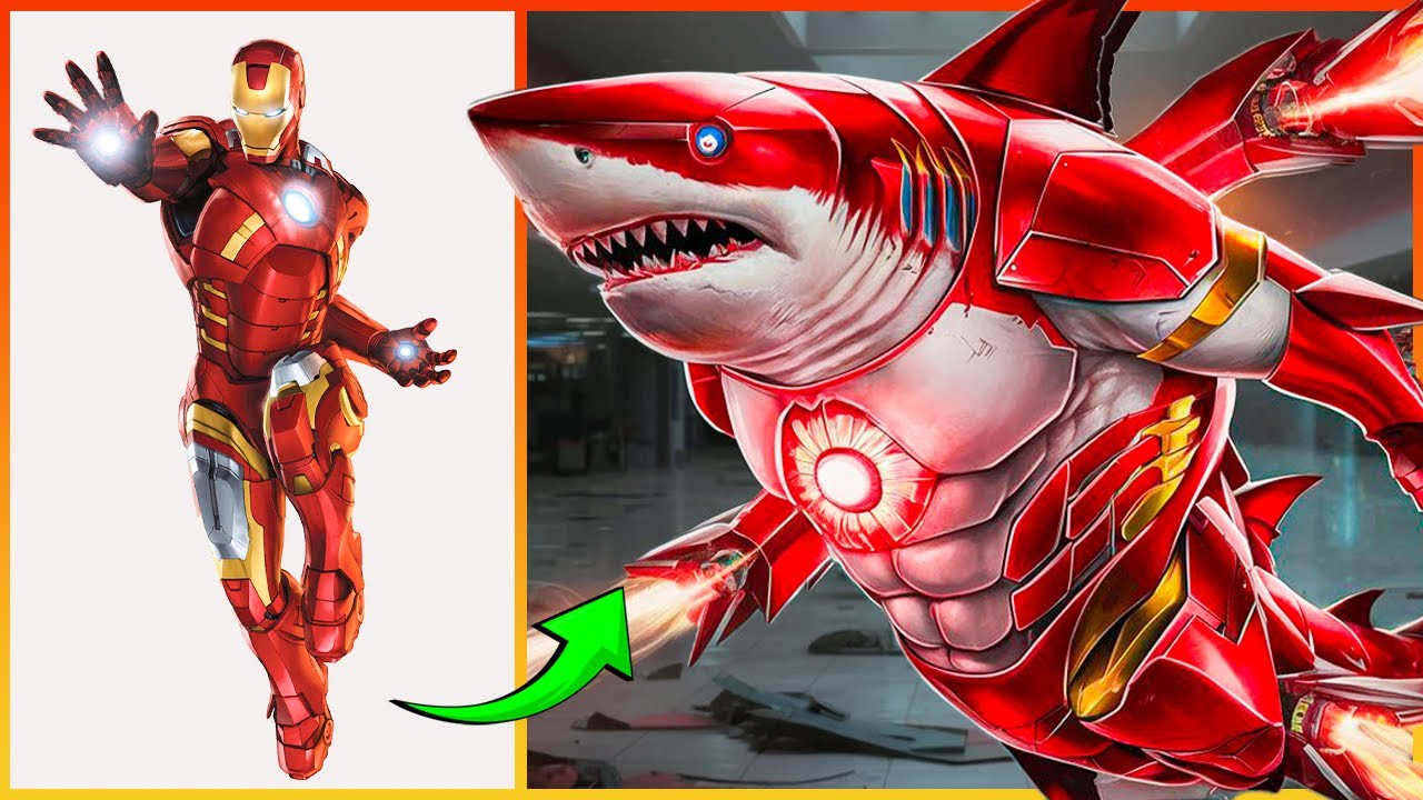 AVENGERS But Shark Kings 🦈: Marvel & DC Heroes Reimagined as Oceanic ...