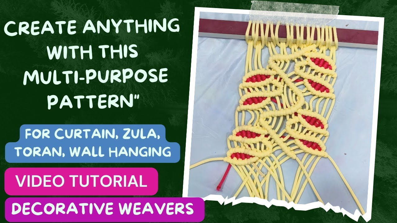 Multi-Purpose Macrame Pattern | for Curtains, Wall Hangings, Zula ...