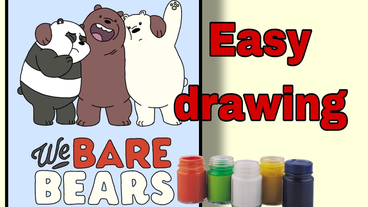Draw "We Bare Bears" step by step | easy drawing | Draw cartoons. - YouTube