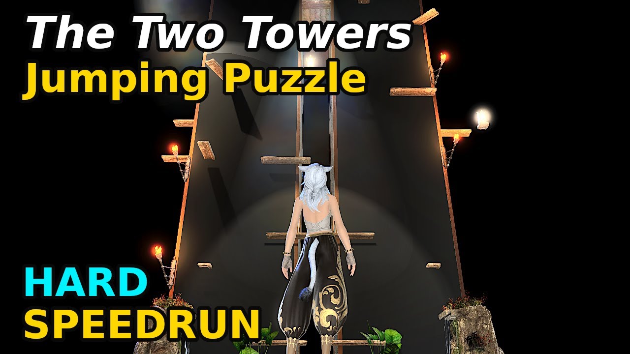 FFXIV - "The Two Towers" Jumping Puzzle Speedrun - YouTube