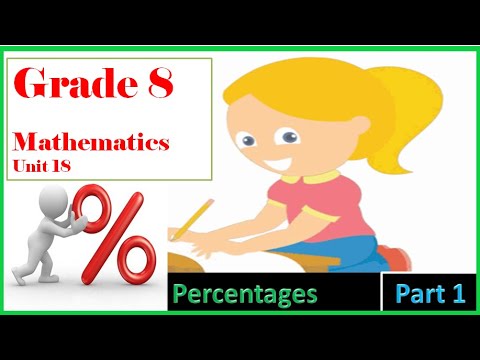 Percentages (part 1) | Grade 8 | Math | English medium | unit 18 - YouTube