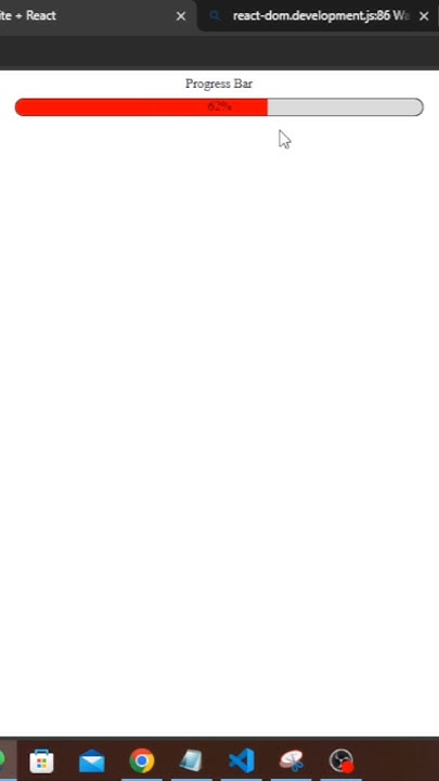 Progress bar using #react #javascript #frontend - YouTube