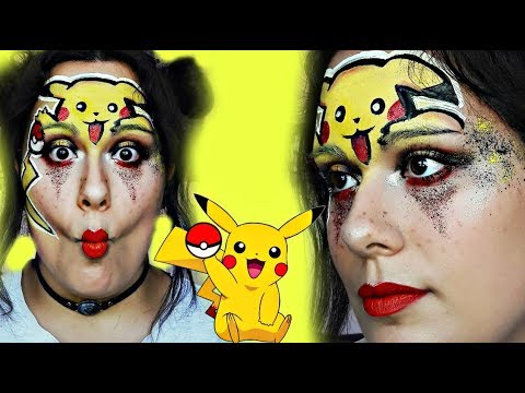 Maquillage PIKACHU - Pokemon / Grimage Pikachu Face Paint - YouTube