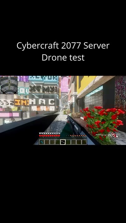 Drone Level 2 test | Cybercraft 2077 server #minecraft #cyberpunk - YouTube