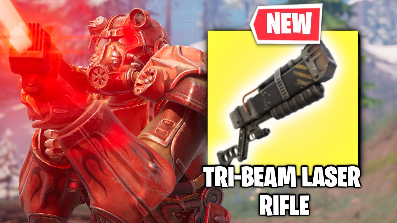 Fortnite *NEW* Fallout Tri-Beam Laser Rifle Gameplay (Location & Stats ...