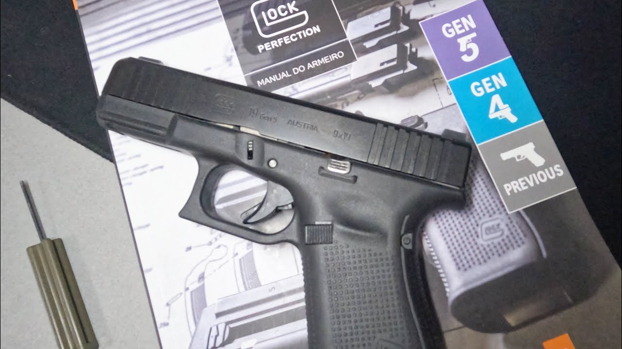 COMO DESMONTAR GLOCK Gen5 Só com saca pino. #glock #desmontagem #pistol ...