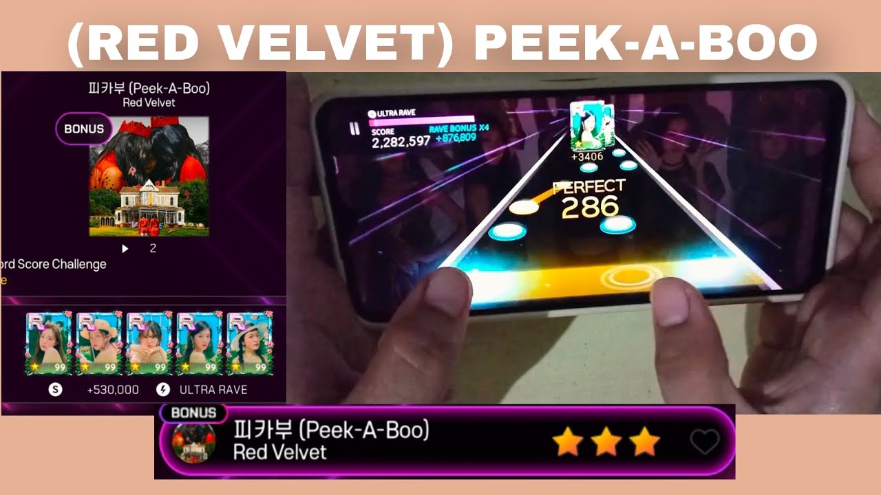 [SUPERSTAR SMTOWN] Red Velvet - PEEK-A-BOO • thumb play - 3 stars hard mode - YouTube