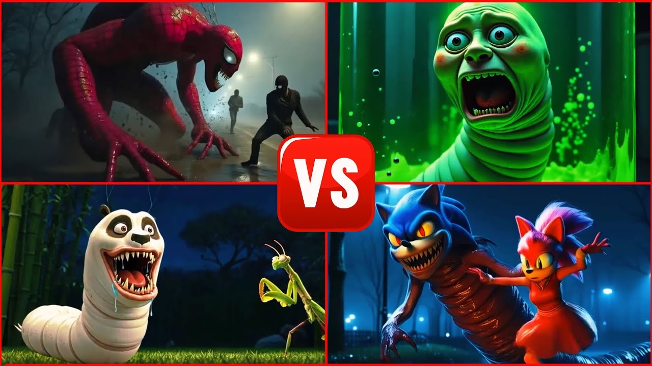 SPIDER MAN Takes On MINION🆚 THOMAS TRAIN EATER🆚PANDA.EXE 🆚 SONIC.EXE🎶 ...