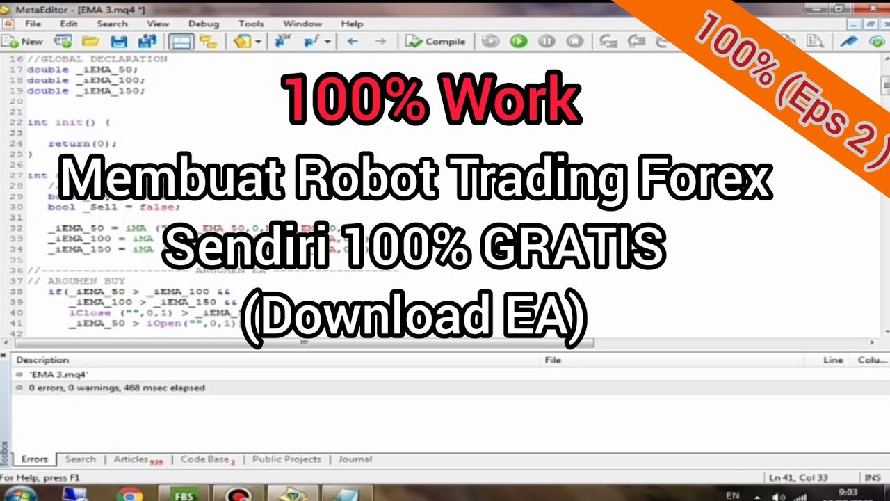 Membuat Robot Trading Forex Sendiri 100% GRATIS Eps2 - YouTube