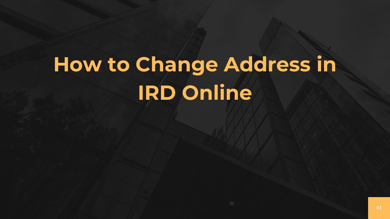 How to Change Address in IRD Online - YouTube