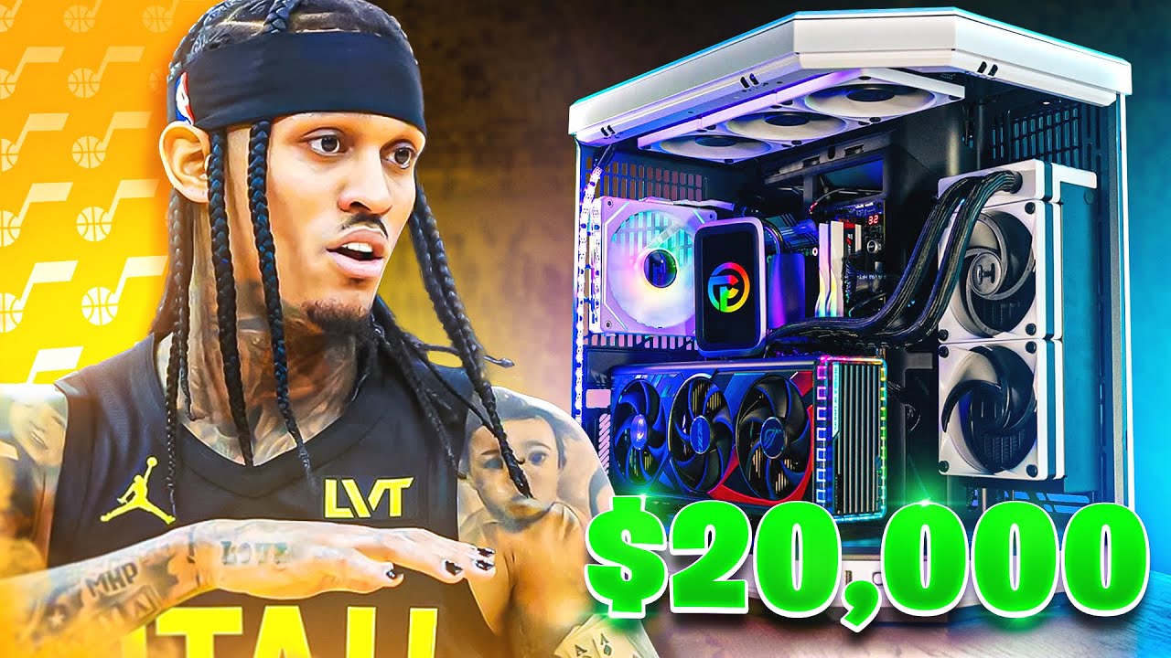 WE BUILT Jordan Clarkson's $20,000 GAMING SETUP!! - YouTube