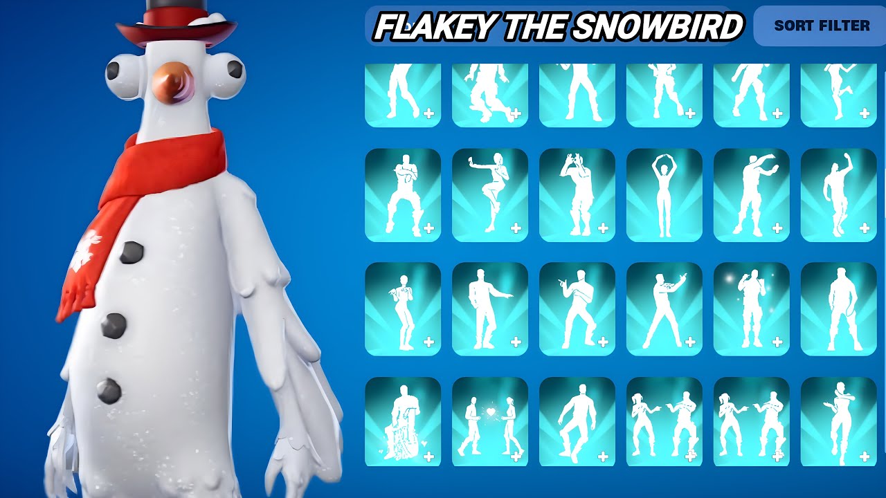 New Flakey The Snowbird Skin Showcase with Icon Series Dances & Emotes ...