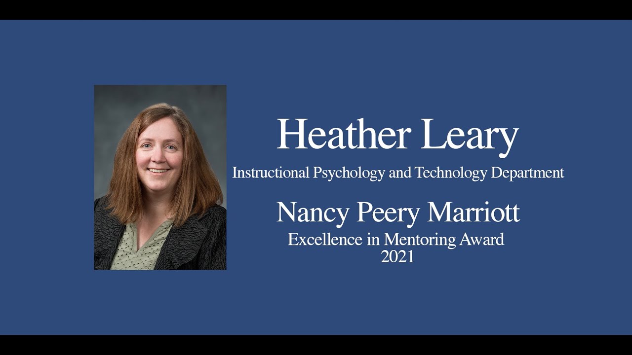 Nancy Peery Marriott Award - Heather Leary - YouTube