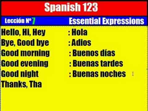 Spanish Lesson. 7. Essential Expressions - YouTube