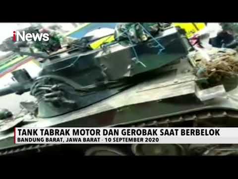 Tank Tempur Tabrak Empat Sepeda Motor dan Gerobak Pedagang - iNews Sore 11/09