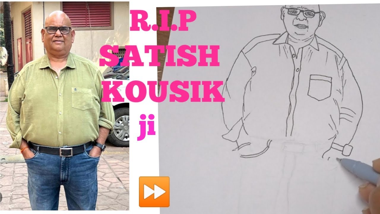 How to draw Satish kousik ji Easy🙏 / Drawing Satish kousik # ...