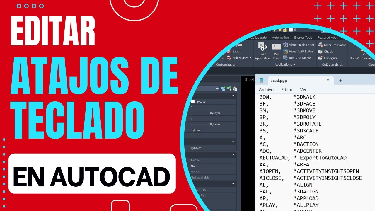 🔴¿COMO MODIFICAR LOS ATAJOS DE TECLADO O ALIAS EN AUTOCAD? | EDICION ...