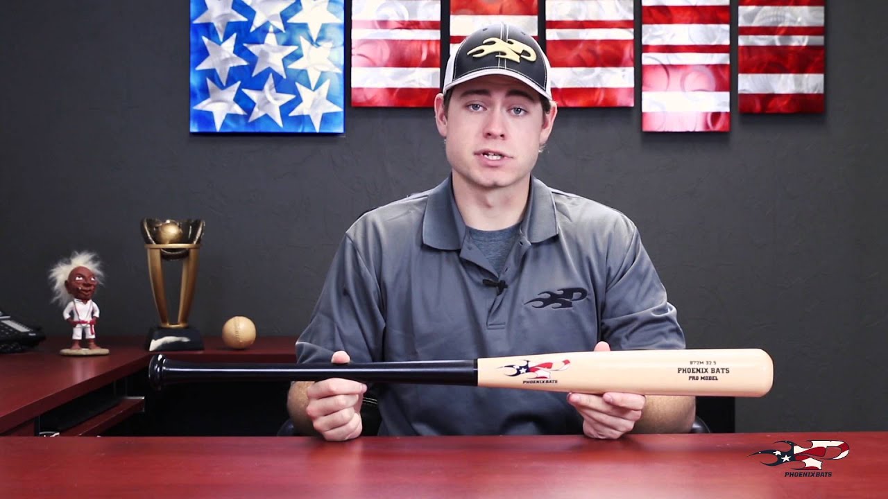 Phoenix Bats B72 Wood Baseball Bat: long barrel, thin handle - YouTube