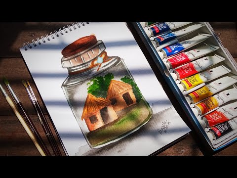 Jar House Painting | Tutorial | Sunjida Kabir