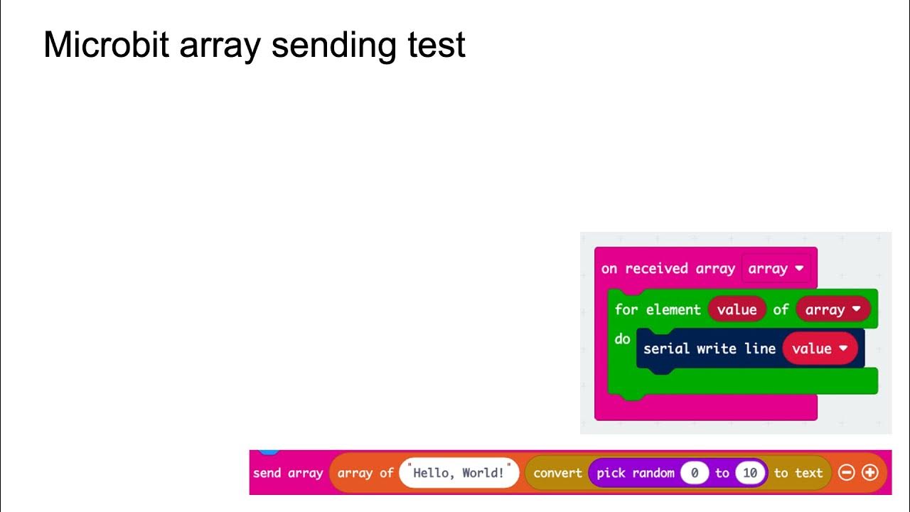 Microbit Array Send Test Youtube